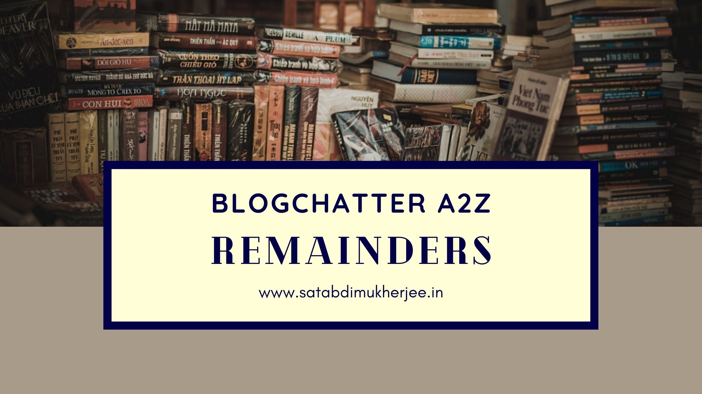 [BlogchatterA2Z] Remaindered Books