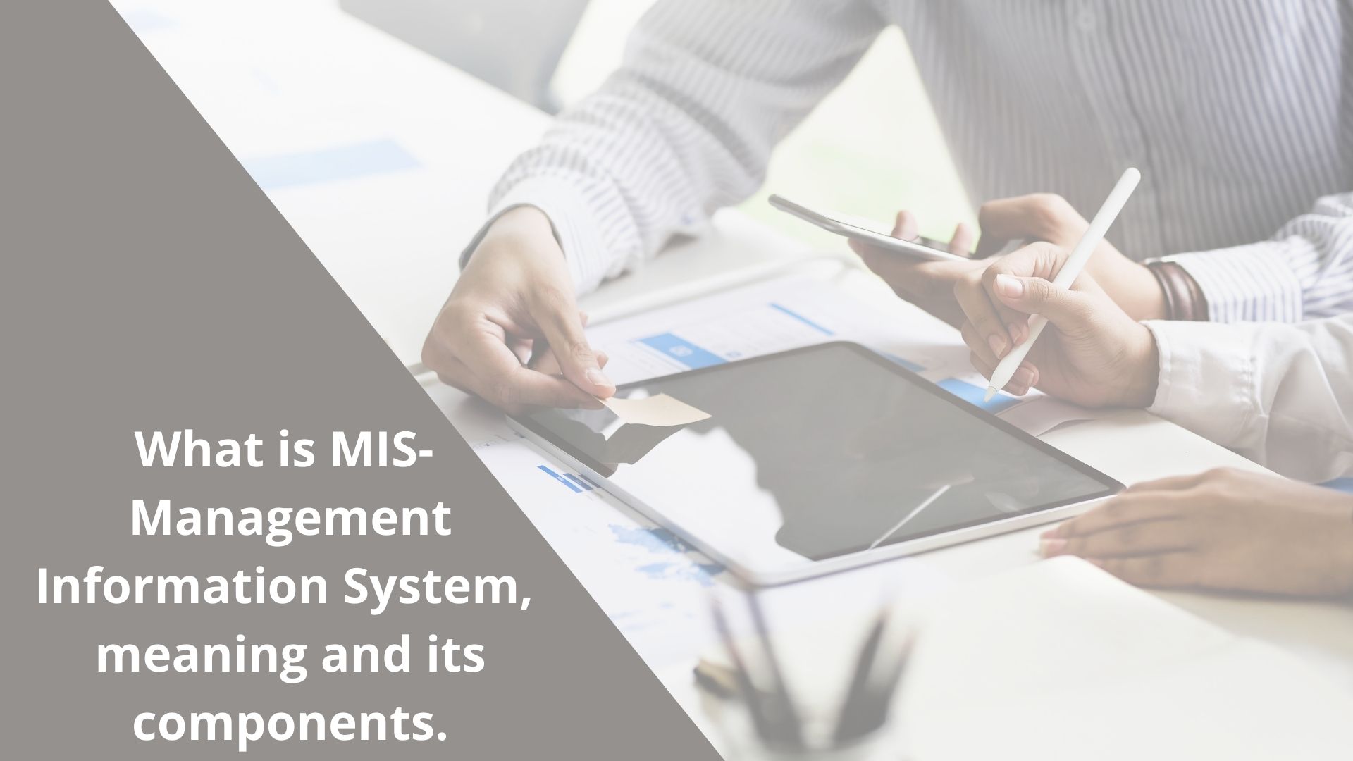 What is MIS- Management Information System, meaning and its components. What is MIS- Management Information System, meaning and its components.