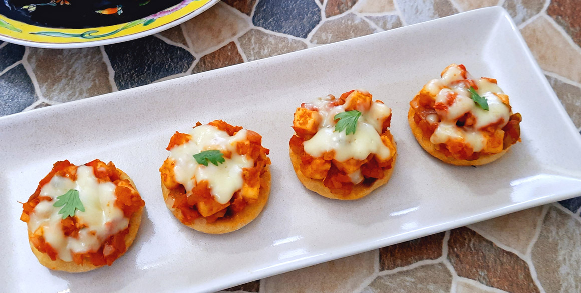 Spicy Paneer Naanza Bites Recipe