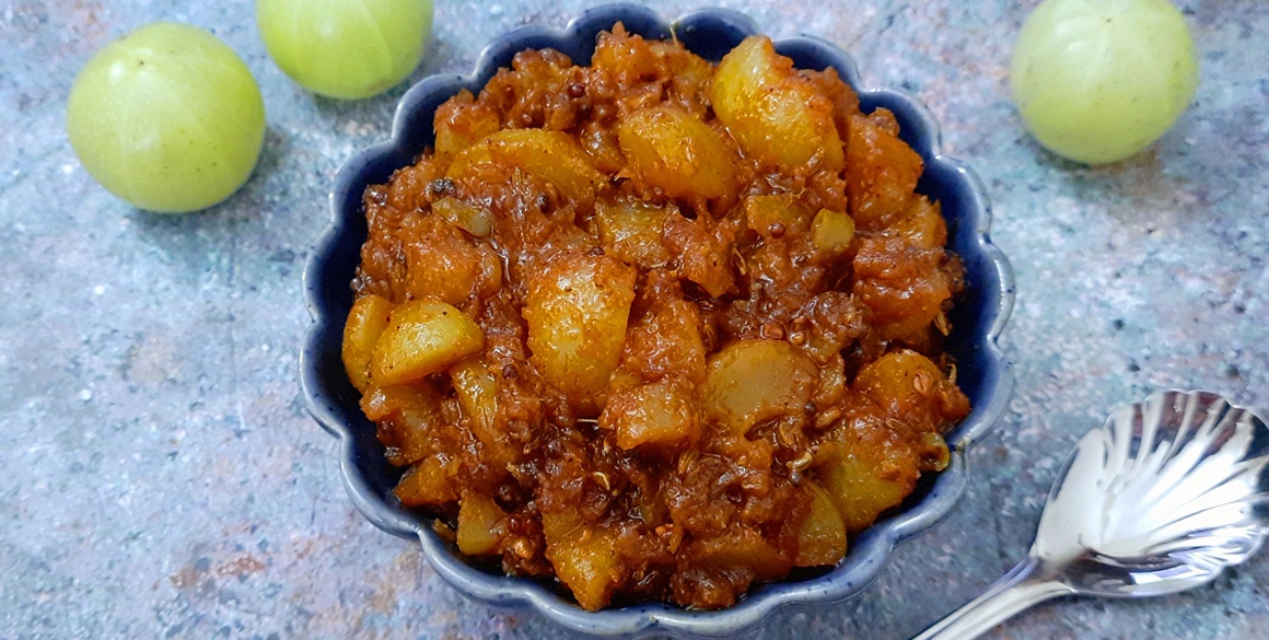 Sweet & Spicy Amla (Indian Gooseberry) Chutney Recipe