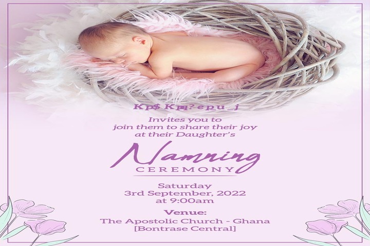Baby Naming Ceremony Invitation Template